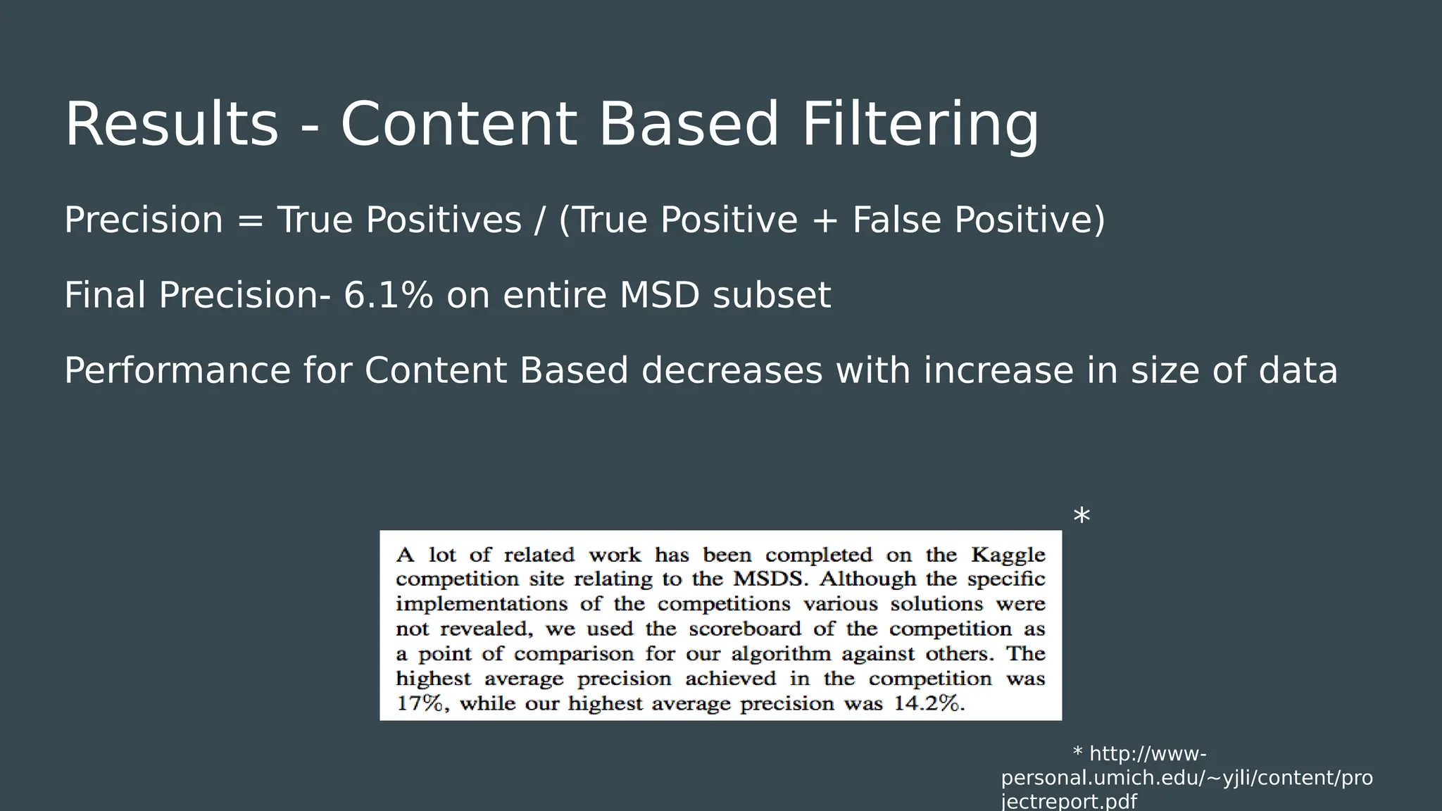 music recommendation system ,Based on Million Song Dataset | PDF