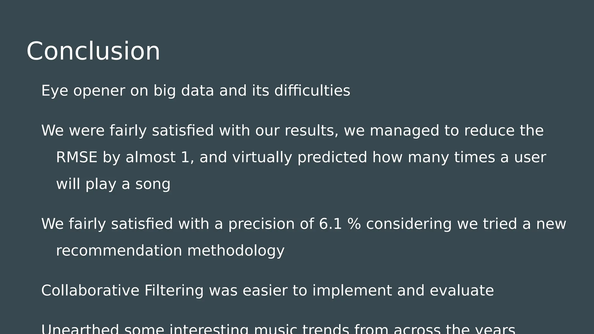 music recommendation system ,Based on Million Song Dataset | PDF