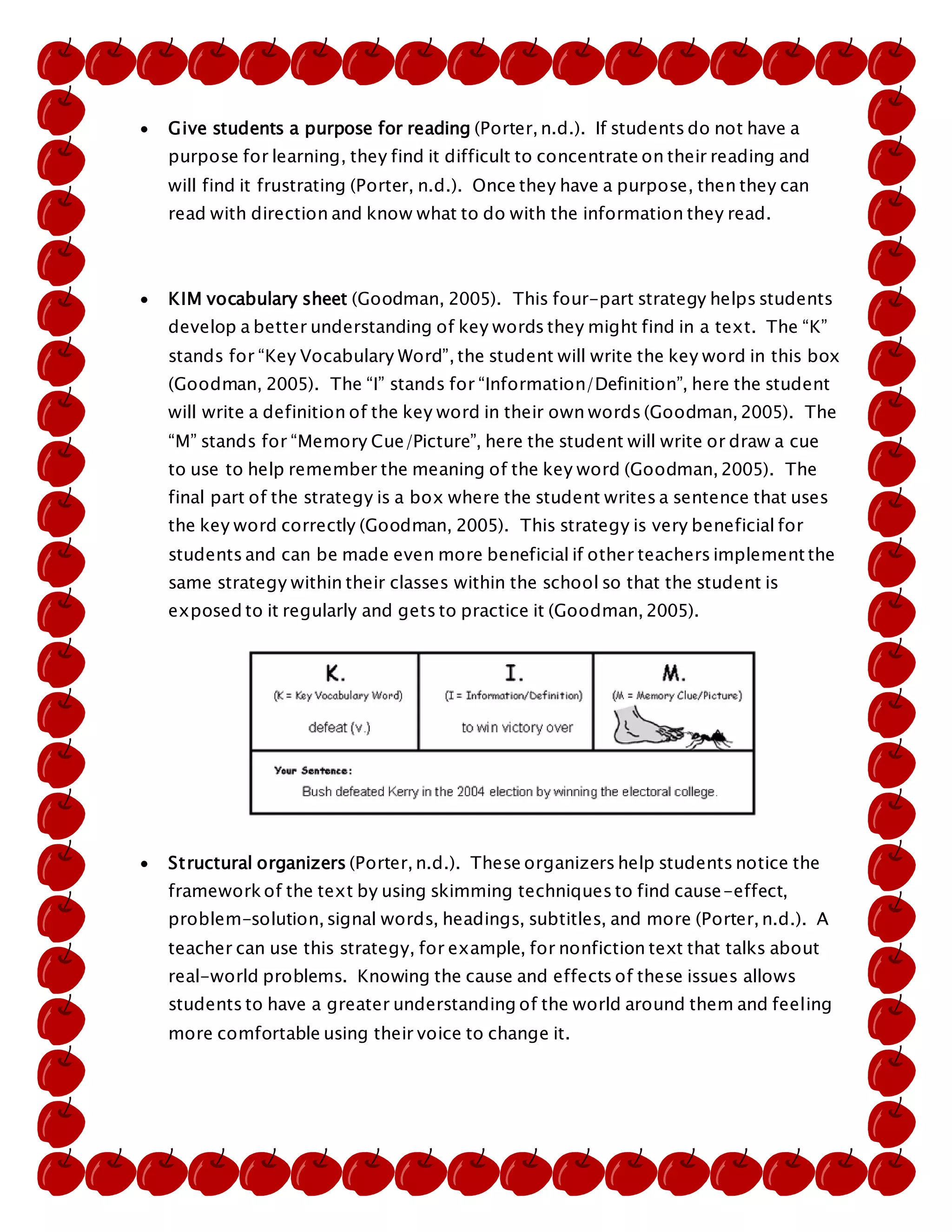 Flip Chart for Before, During, and After Reading | DOCX