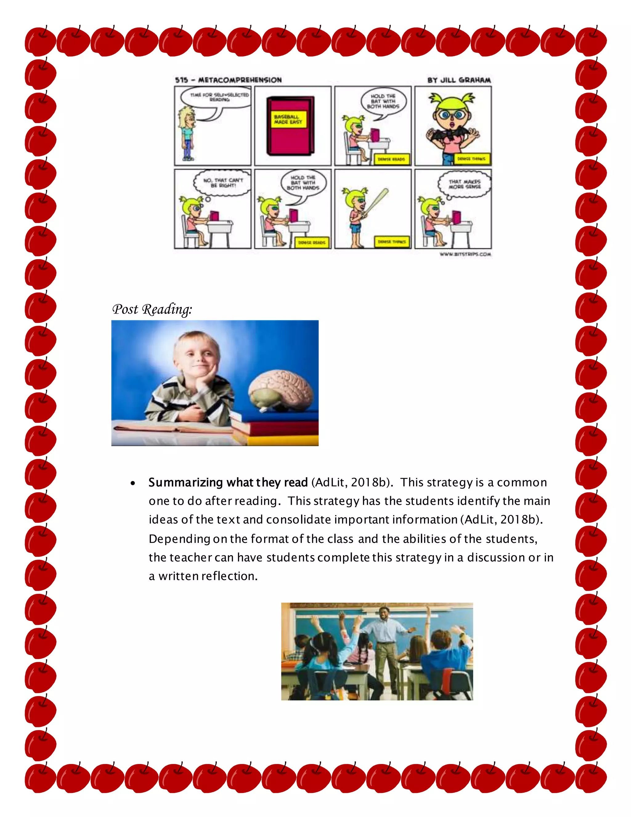 Flip Chart for Before, During, and After Reading | DOCX