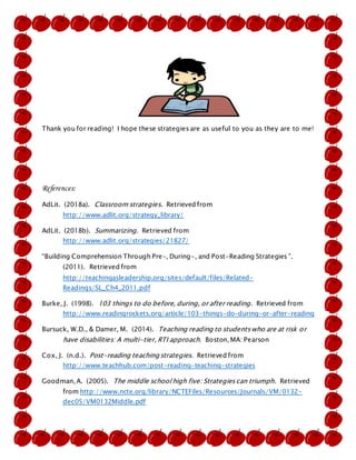 Flip Chart for Before, During, and After Reading | PDF