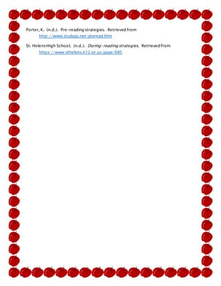 Flip Chart for Before, During, and After Reading | DOCX
