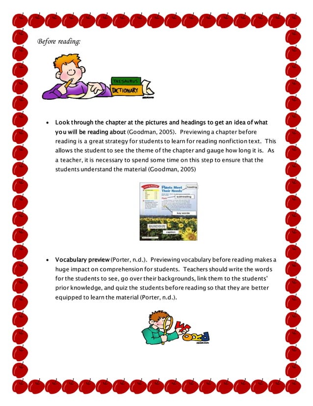 Flip Chart for Before, During, and After Reading | PDF