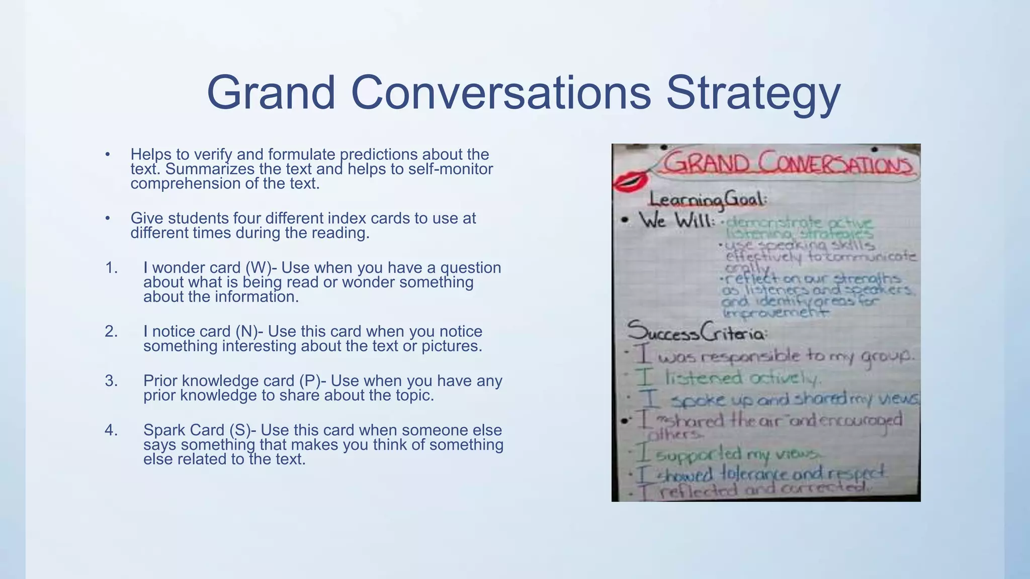 BDA Literacy Strategies Flip Chart | PPTX