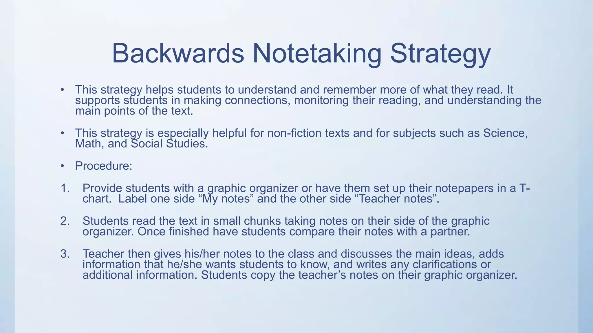 BDA Literacy Strategies Flip Chart | PPTX
