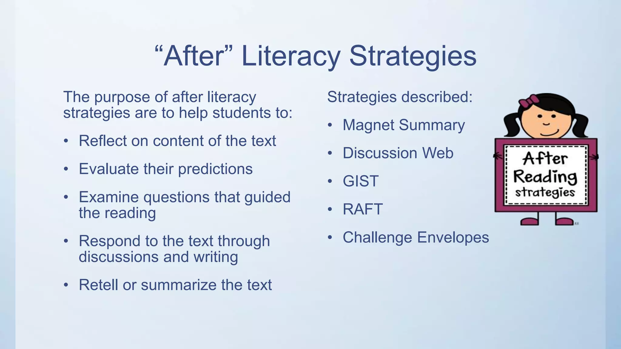 BDA Literacy Strategies Flip Chart | PPT