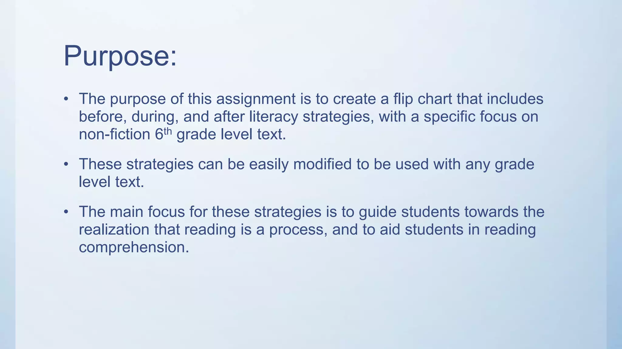BDA Literacy Strategies Flip Chart | PPTX