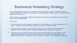 BDA Literacy Strategies Flip Chart | PPTX