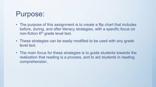 BDA Literacy Strategies Flip Chart | PPTX