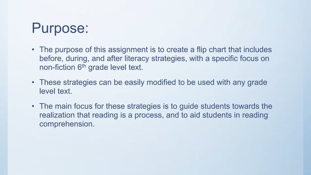 BDA Literacy Strategies Flip Chart | PPT