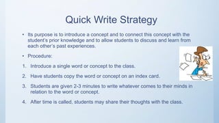 BDA Literacy Strategies Flip Chart | PPTX