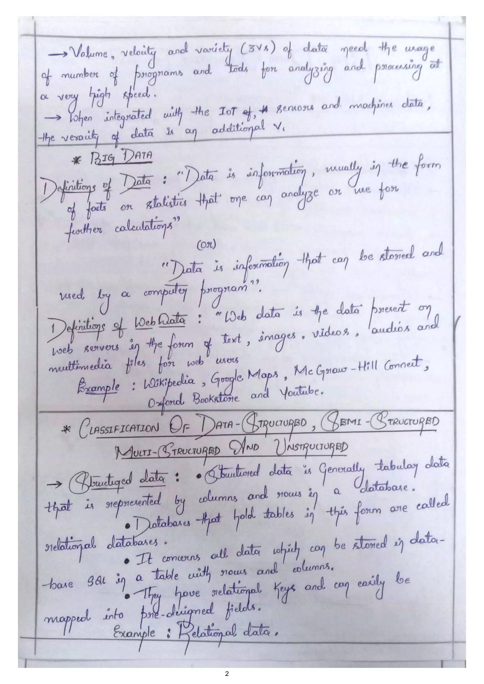 Bda module 1 notes | PDF