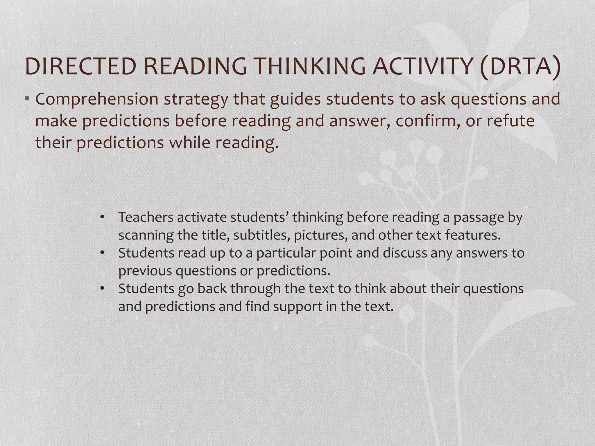 Before, During, and After reading strategies | PPTX