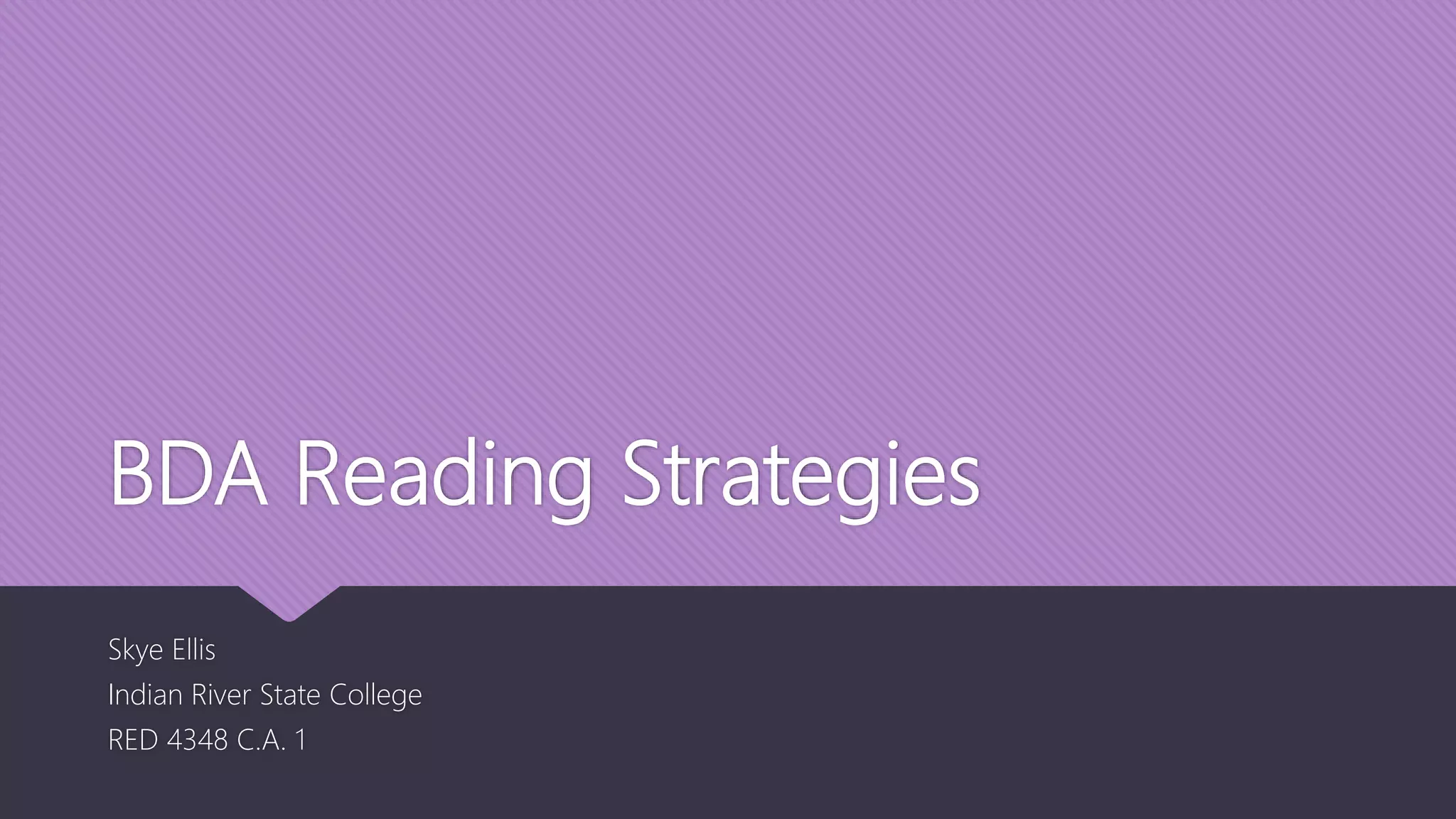 BDA Reading Strategies | PPTX