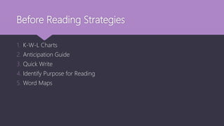 BDA Reading Strategies | PPTX