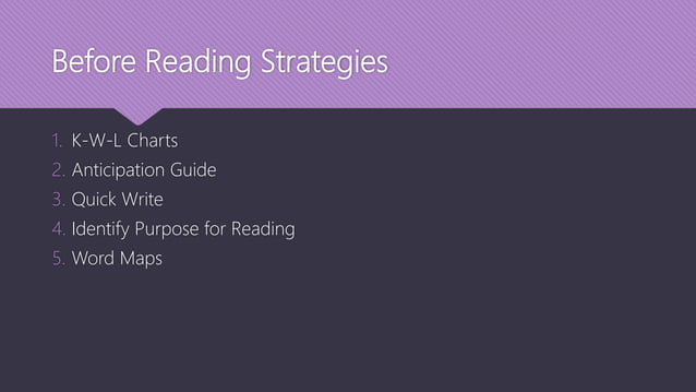 BDA Reading Strategies | PPTX
