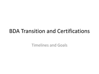 Business Development Associate Transition | PPT