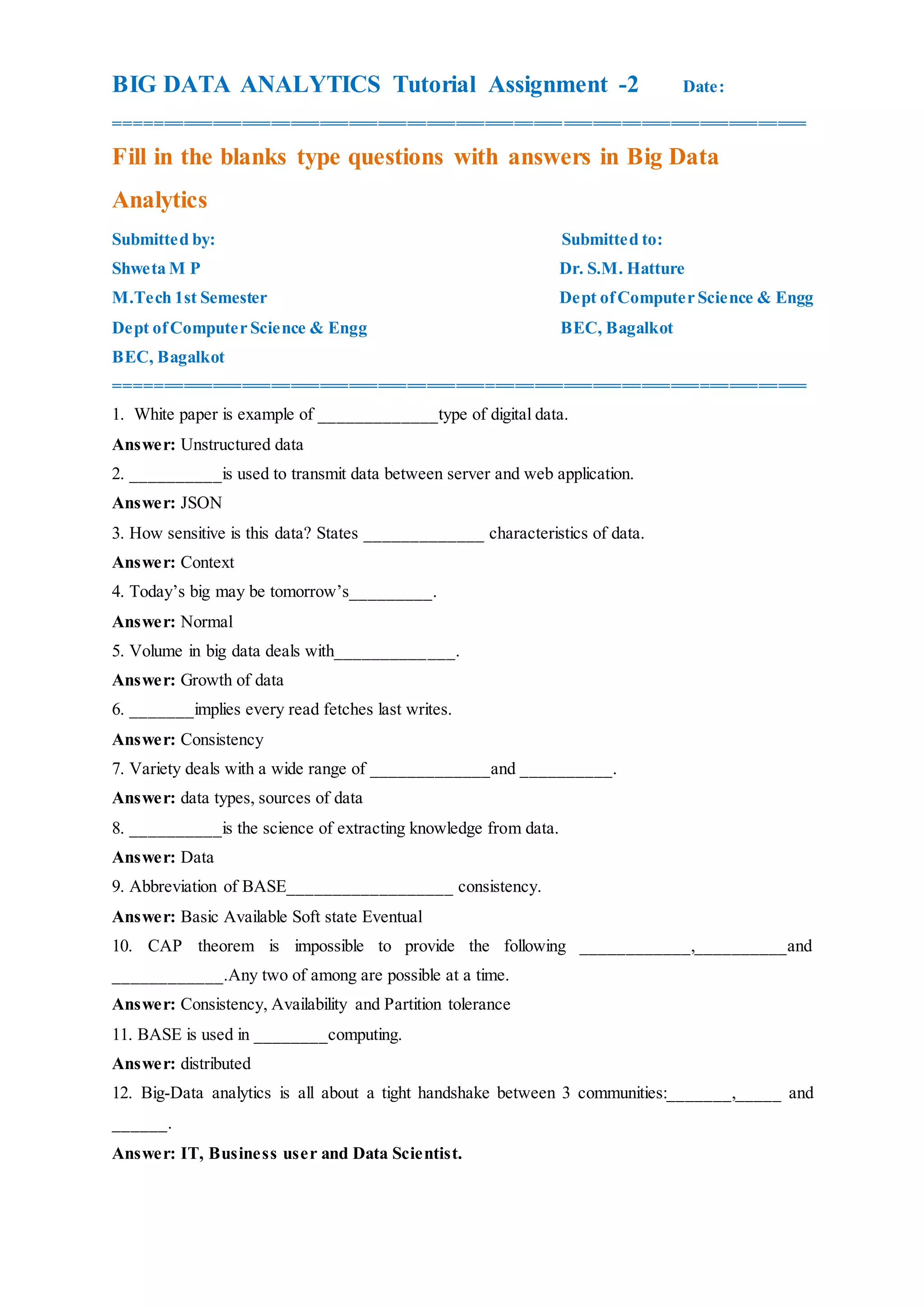 Big Data Analytics | PDF