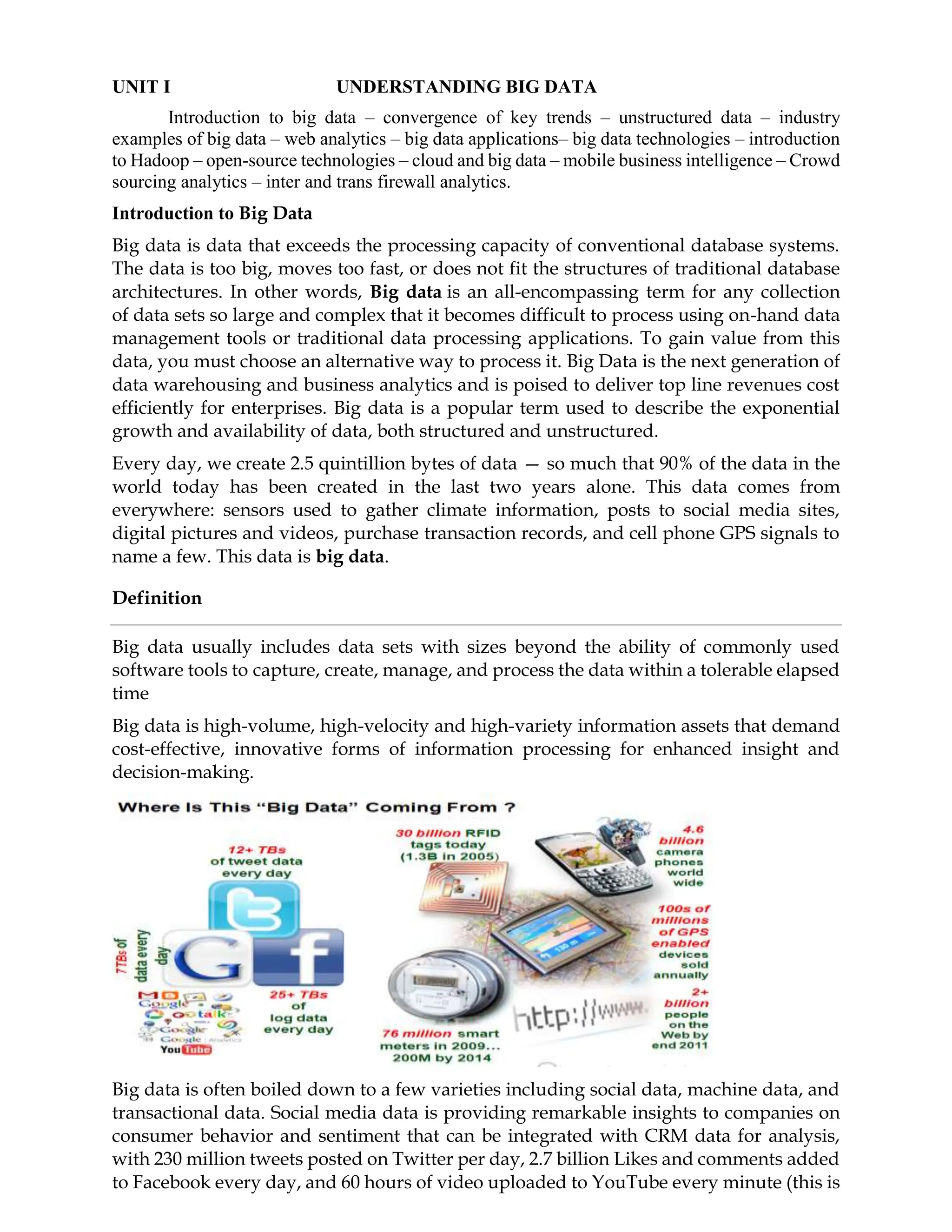 Introduction to big data – convergences. | DOCX