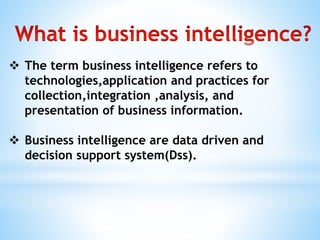 Business intelligence | PPT