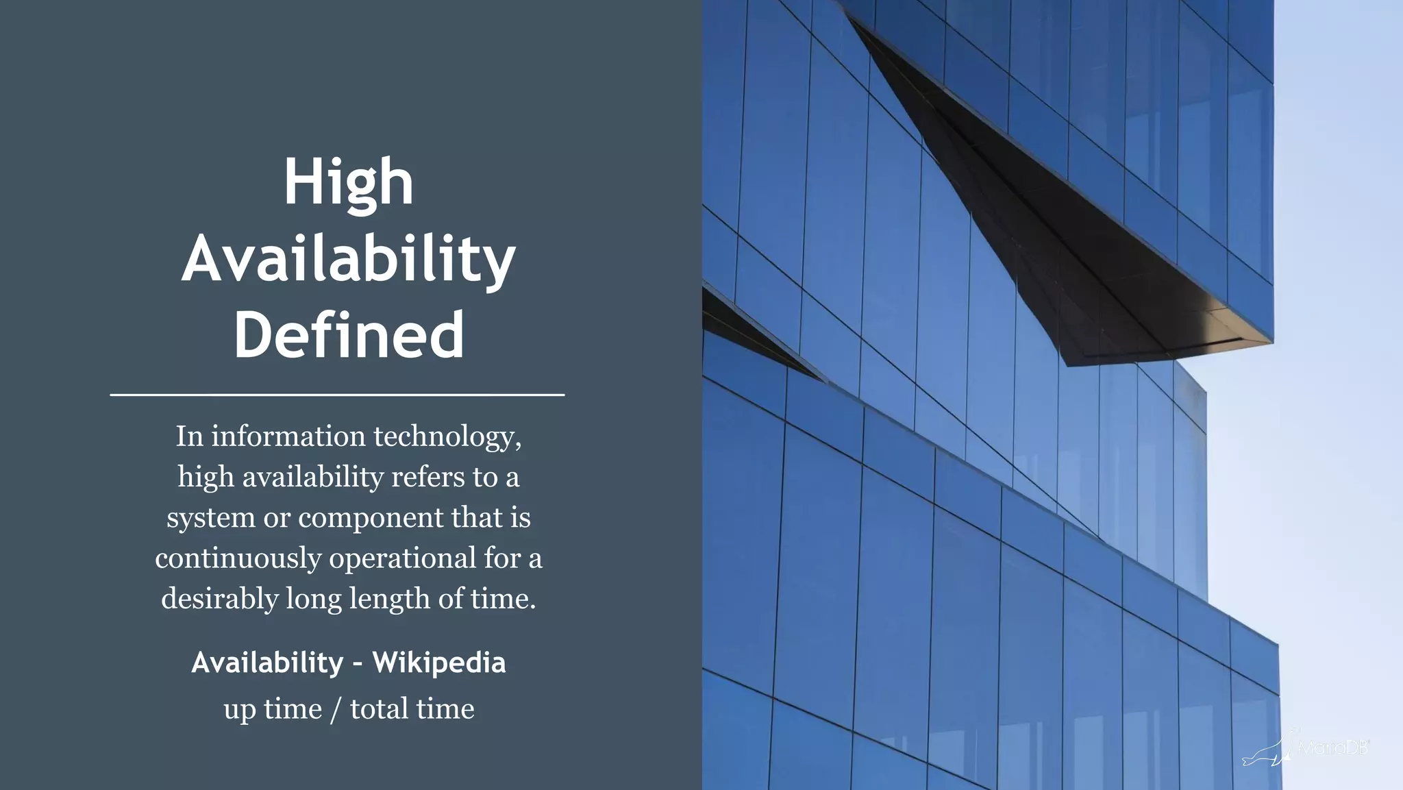 M|18 Choosing the Right High Availability Strategy for You | PPT