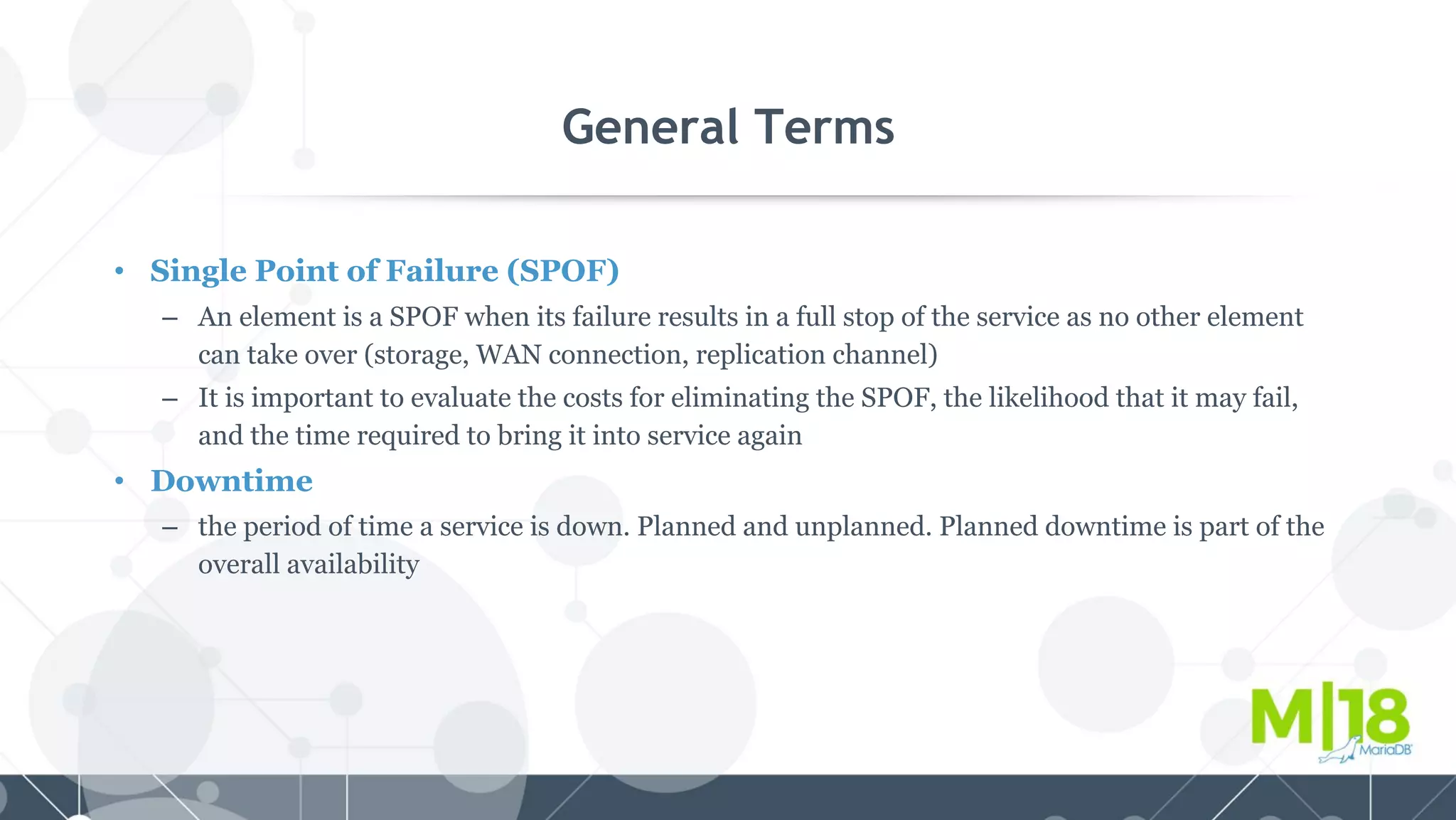M|18 Choosing the Right High Availability Strategy for You | PPT