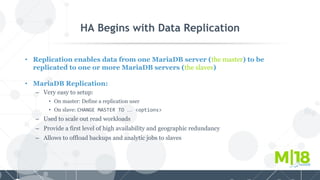 M|18 Choosing the Right High Availability Strategy for You | PPT