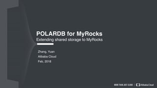 M|18 PolarDB: Extending Shared-storage to MyRocks | PDF