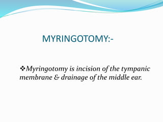 MYRINGOTOMY, | PDF