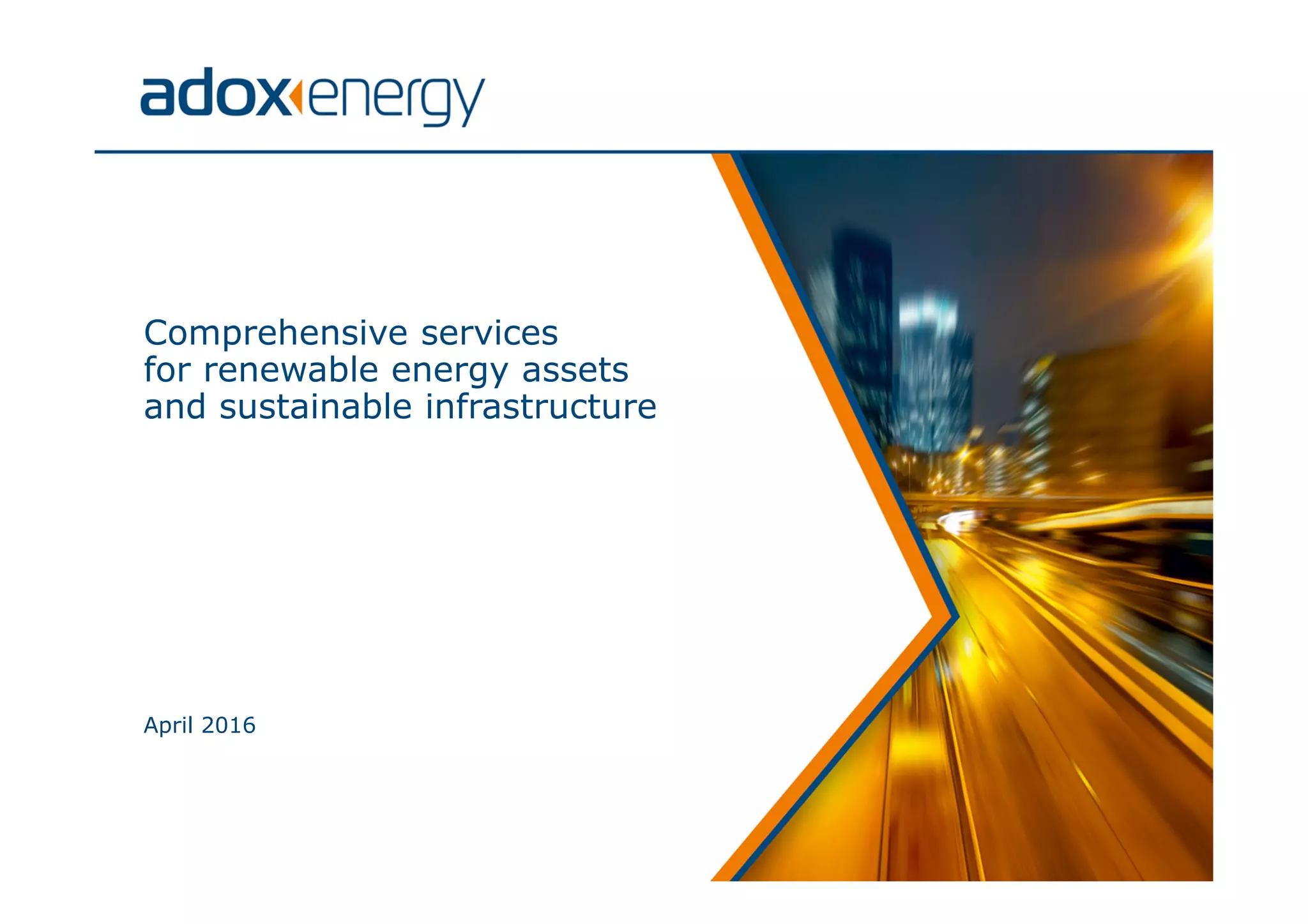 Company presentation ADOX Energy Ltd. | PPT