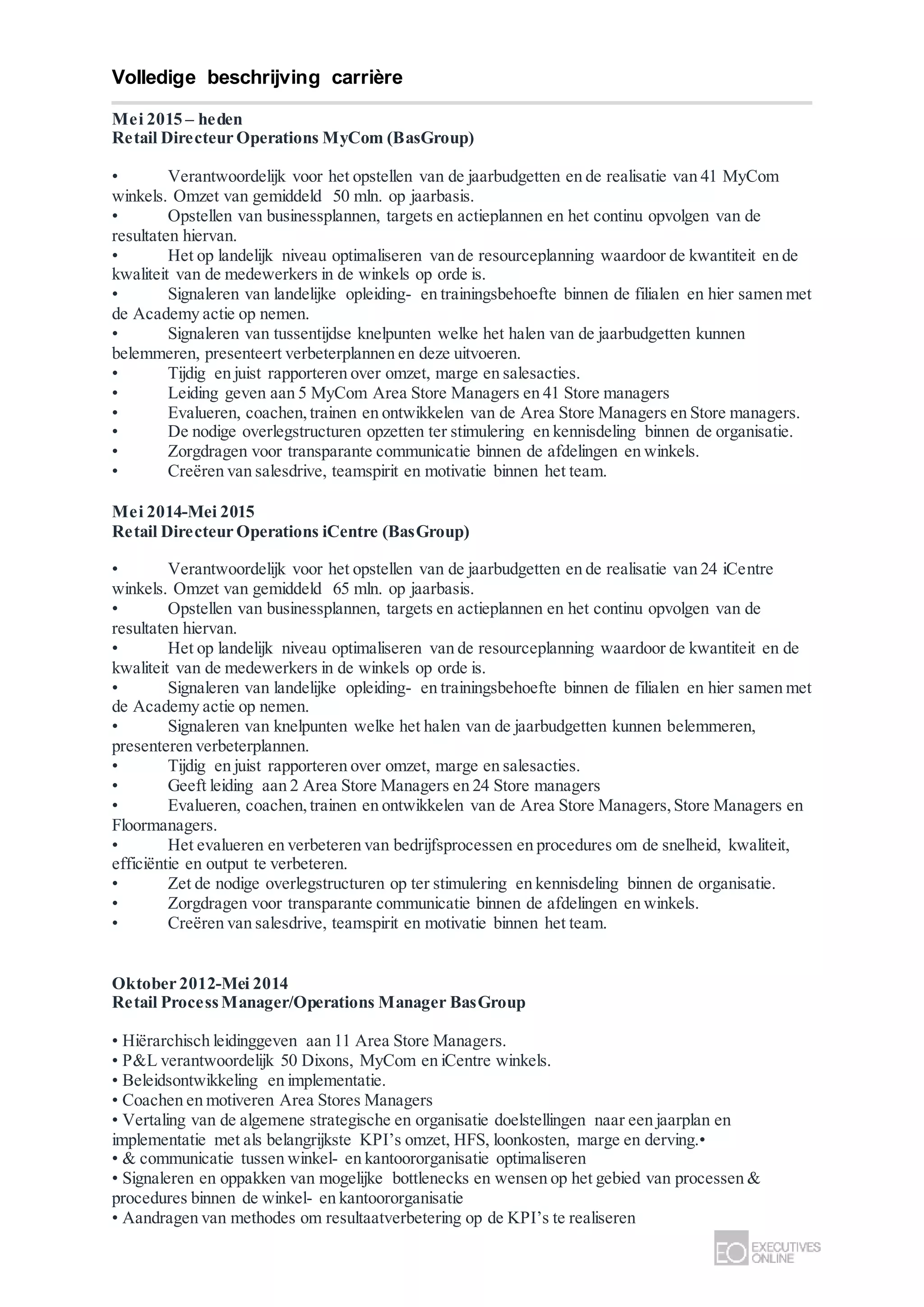 CV Excecutive | DOCX
