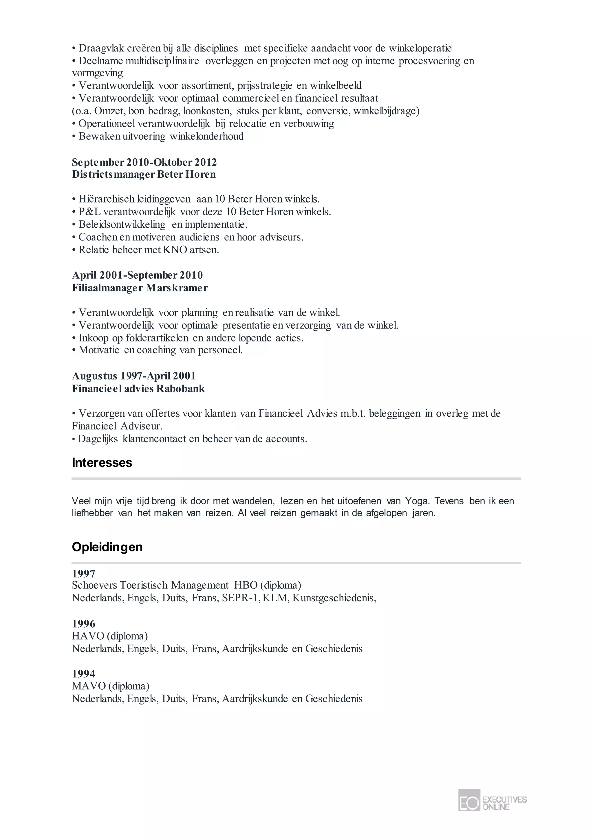 CV Excecutive | DOCX