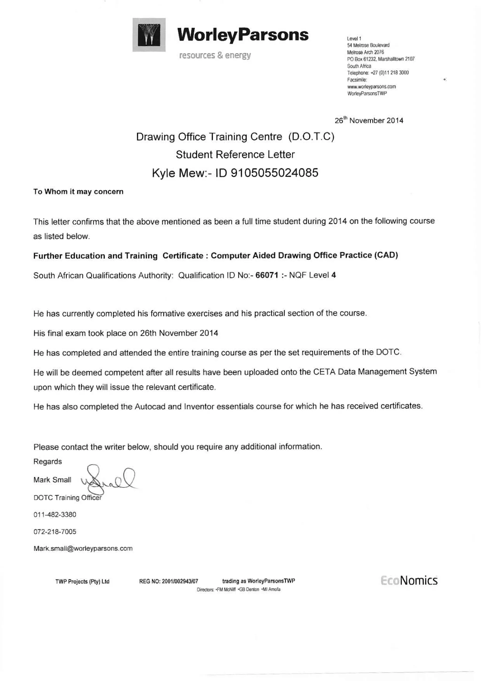 Ref Letter | PDF