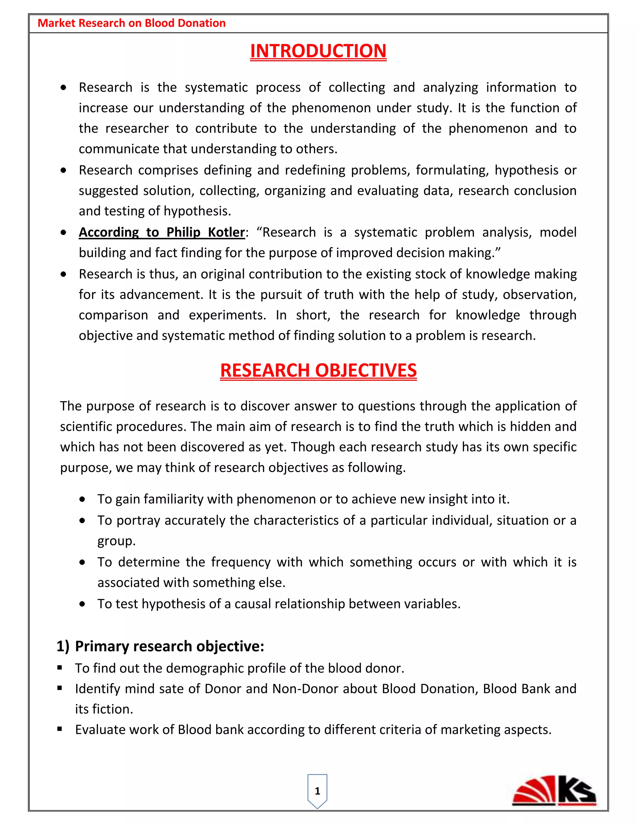 Blood Donation marketing | DOCX