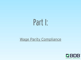 Wage Parity Compliance | PDF