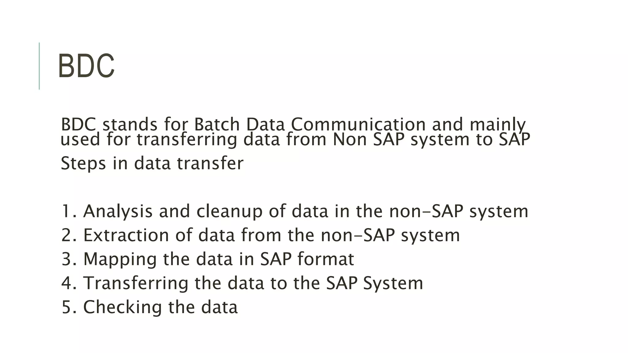 Bdc BATCH DATA COMMUNICATION | PPTX