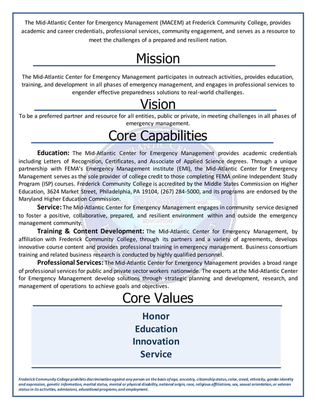 MACEM Mission Values | DOCX