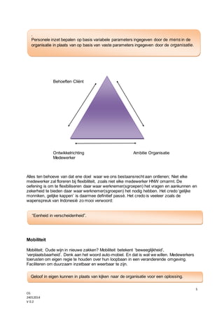 Mobiliteit visie en beleid | DOCX | Career Planning | Careers