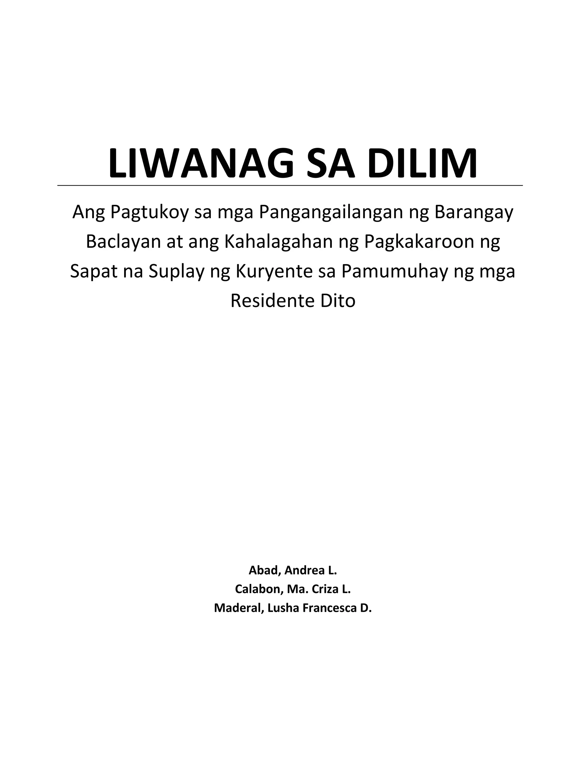 First Draft 192 Abad Calabon Maderal | PDF