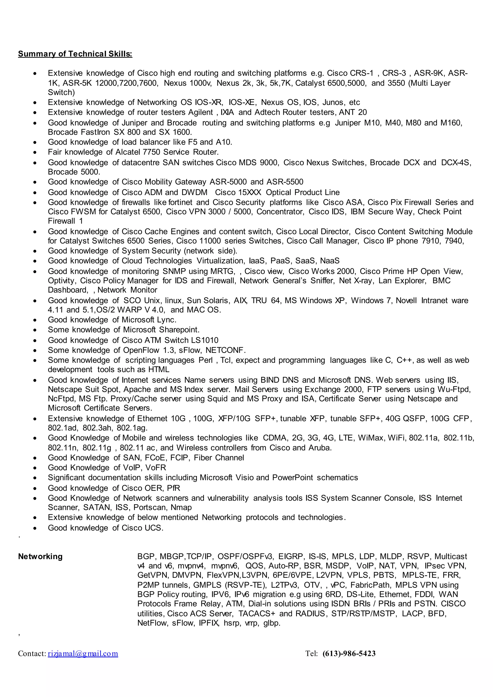 RizwanJamal-Resume | DOCX | Computer Networking | Computing