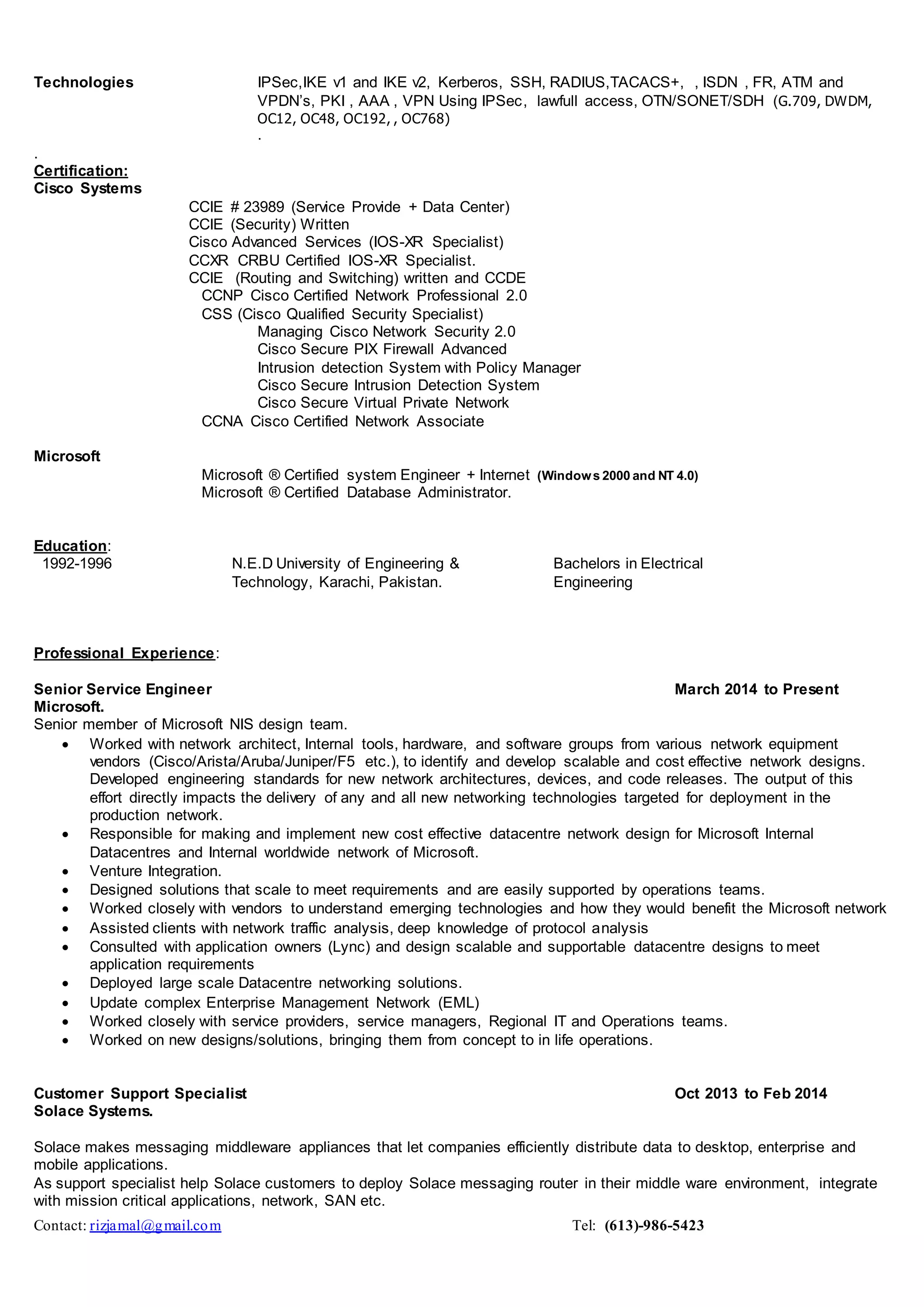 RizwanJamal-Resume | DOCX | Computer Networking | Computing