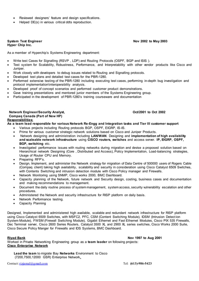 RizwanJamal-Resume | DOCX | Computer Networking | Computing