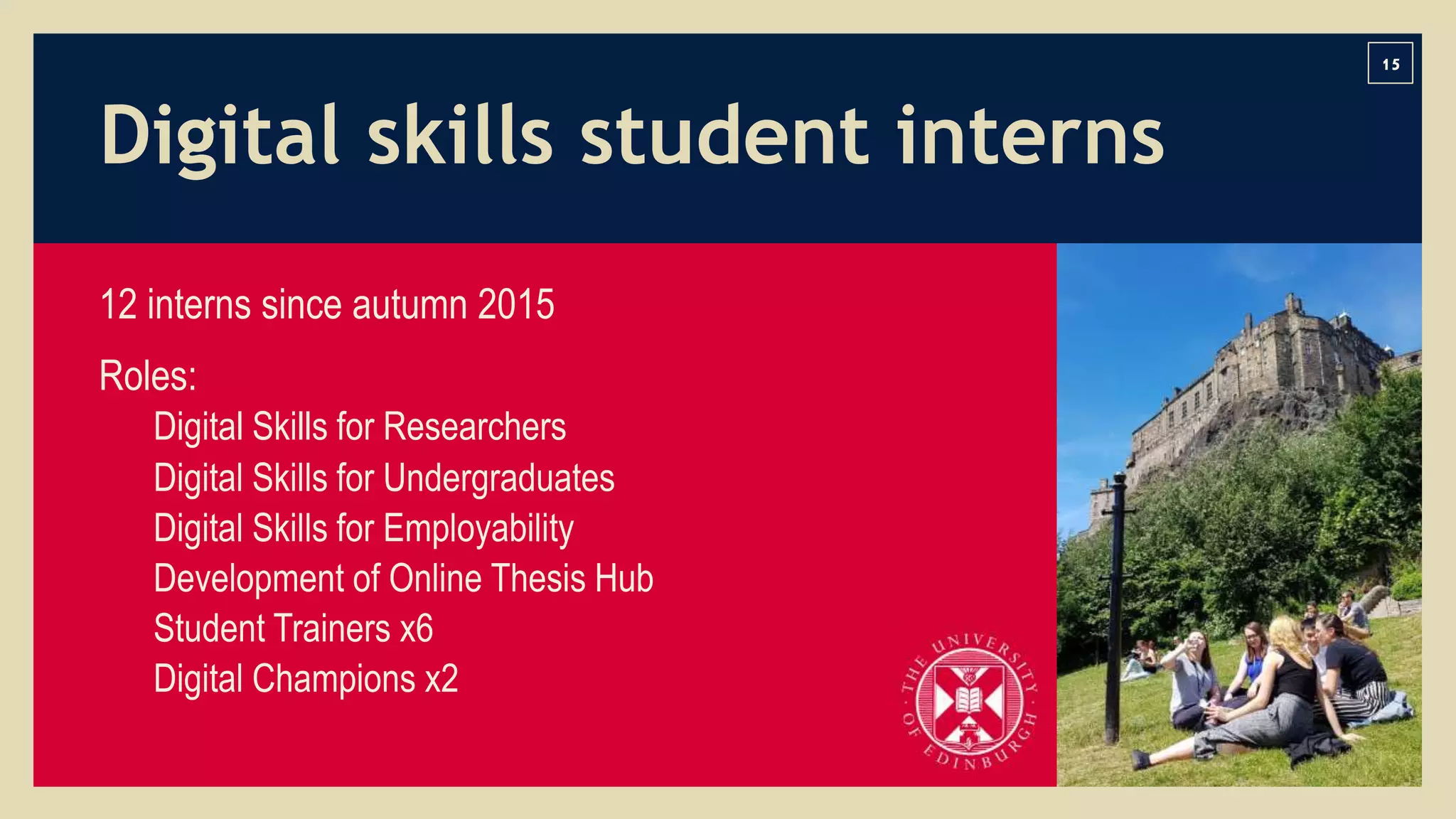 Developing digital skills at the university of Edinburgh | PPTX