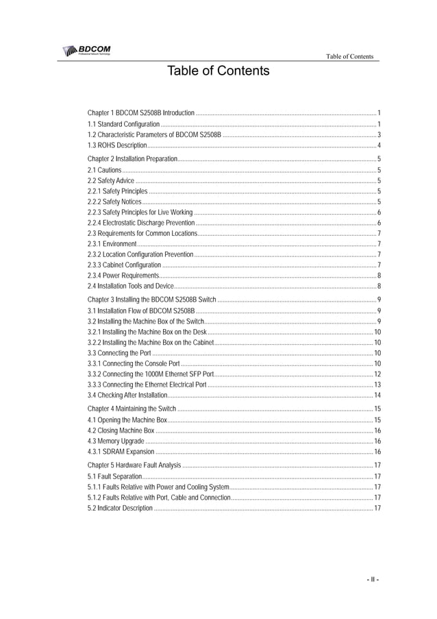 Bdcom s2508 b hardware installation manual | PDF