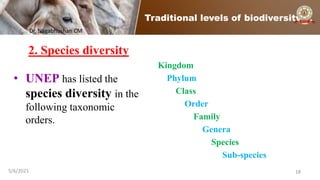 Biodiversity: concepts and definitions | PPTX