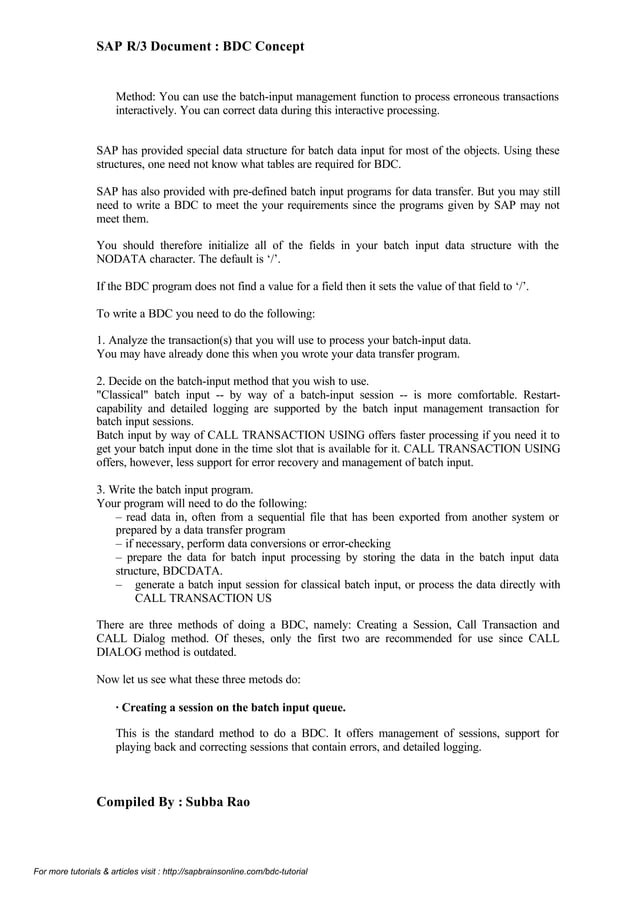 Programming Interface & SAP BDC | PDF