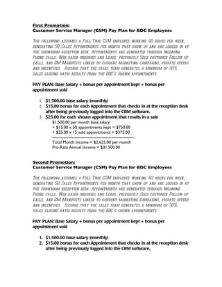 Bdc team leader v1 | DOC | Sales | Business