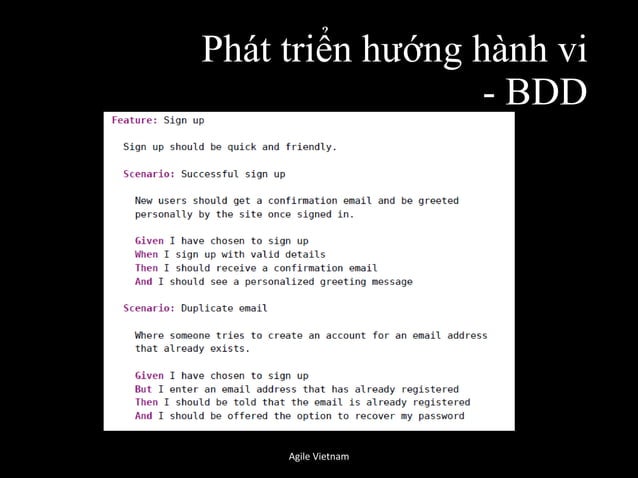 Phát triển hướng hành vi - Behavior Driven Development - BDD | PPT