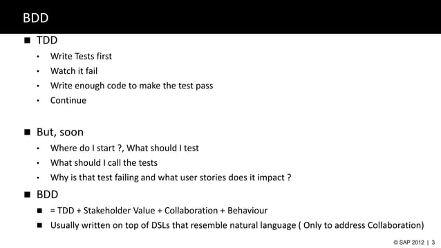 Behavior Driven Development | PPT