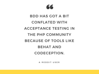 Behavior driven development - a recap (@ Symfony Bucharest Meetup) | PPT